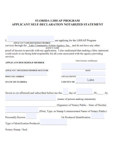 Self Declaration Statement - 10+ Examples, Format, Pdf | Examples