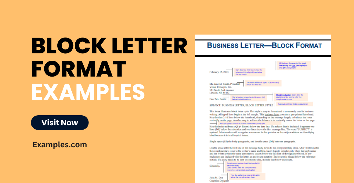Block Letter Format Examples PDF Examples