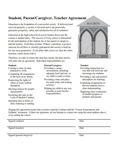 Teacher Student Agreement - 10+ Examples, Format, Pdf | Examples