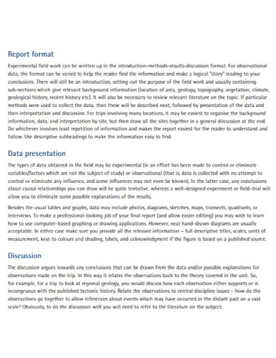 10 Field Trip Report Examples Data Foreign Agricultural Examples