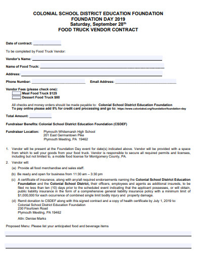 10+ Food Vendor Contract Examples in PDF | DOC | Examples