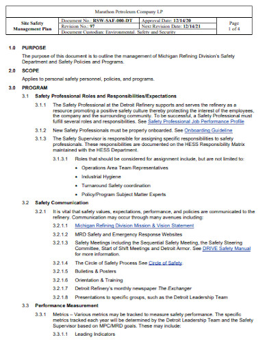 10+ Site Safety Management Plan Examples in PDF | DOC | Examples