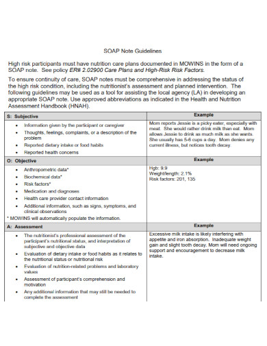 Comprehensive Soap Note - 3+ Examples, Format, Pdf | Examples