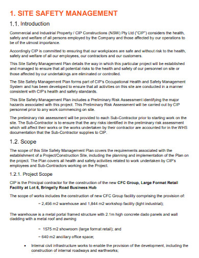 10+ Site Safety Management Plan Examples in PDF | DOC | Examples