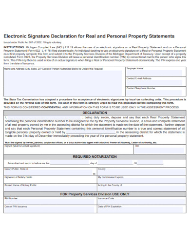 Personal Declaration Statement - 8+ Examples, Format, Pdf | Examples