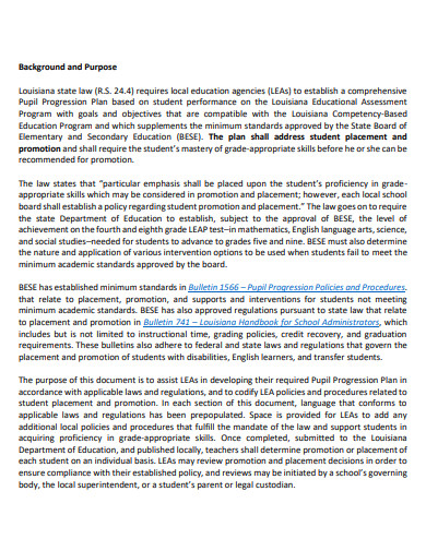 Pupil Progression Plan - Examples, Format, How to Make, PDF