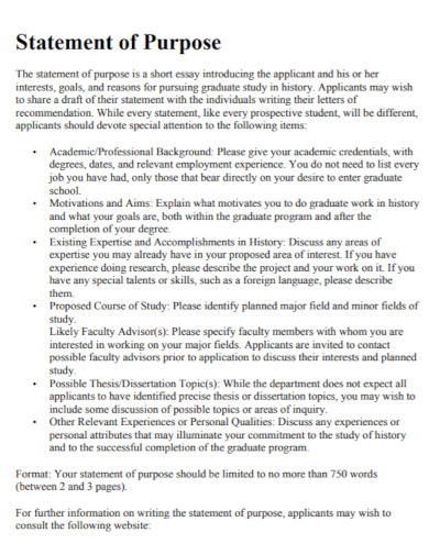 SOP Statement of Purpose - 10+ Examples, Format, Pdf | Examples