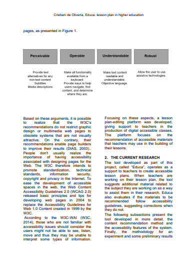 5+ Higher Education Lesson Plan Examples [Teacher, College, University ...