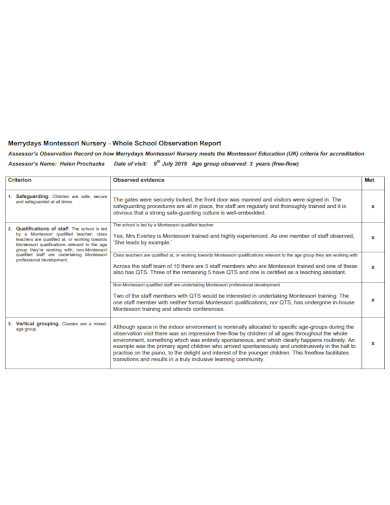 Child Observation Report Examples 3 In PDF Examples