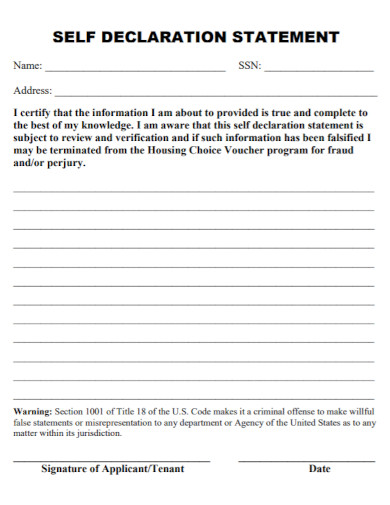 4 Free Declaration Letter Template Format Sample Example Vrogue