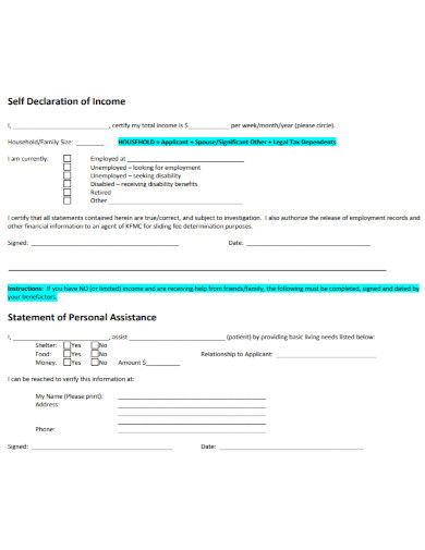 Self Declaration Statement - 10+ Examples, Format, Pdf | Examples