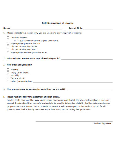 Self Declaration Statement - 10+ Examples, Format, Pdf | Examples