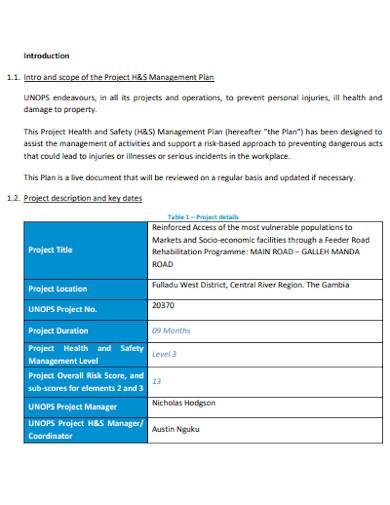 10+ Project Safety Management Plan Examples in PDF | DOC | Examples