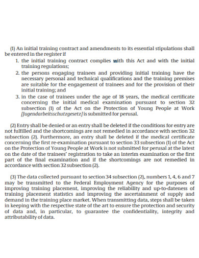 Initial Training Contract - 3+ Examples, Format, Pdf | Examples