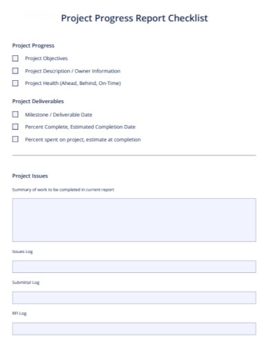 3+ Project Status Report Checklist Examples in PDF | Examples