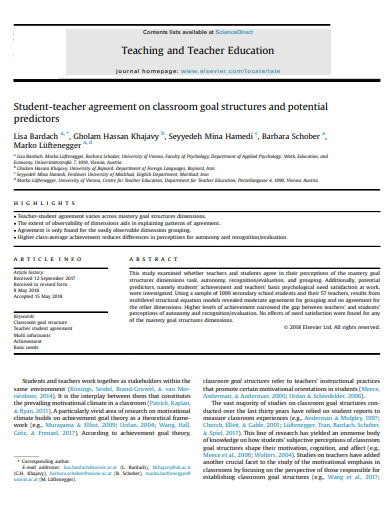 Teacher Student Agreement - 10+ Examples, Format, Pdf | Examples