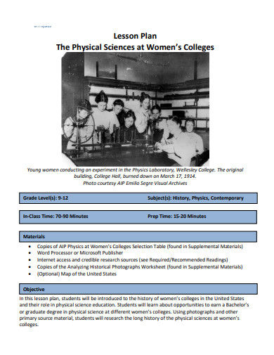 5+ Higher Education Lesson Plan Examples [Teacher, College, University ...