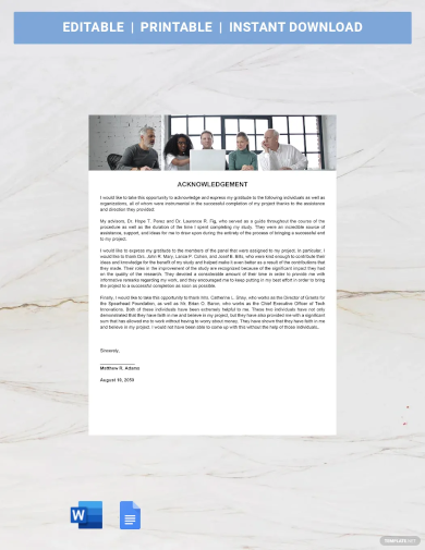 Acknowledgement Report - 21+ Examples, Format, Pdf | Examples