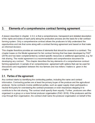 Contract Farming Agreement - 8+ Examples, Format, Pdf | Examples