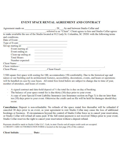 Event Contract Agreement - 10+ Examples, Format, Pdf | Examples