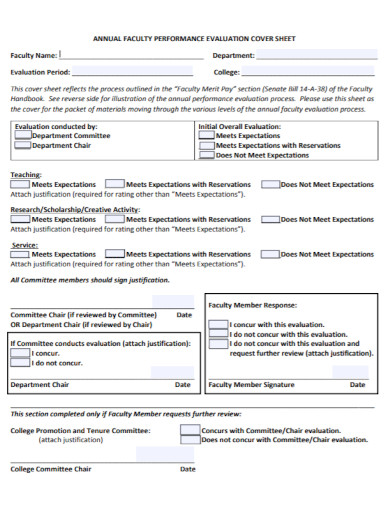 Faculty Performance Evaluation - 10+ Examples, Format, Pdf | Examples