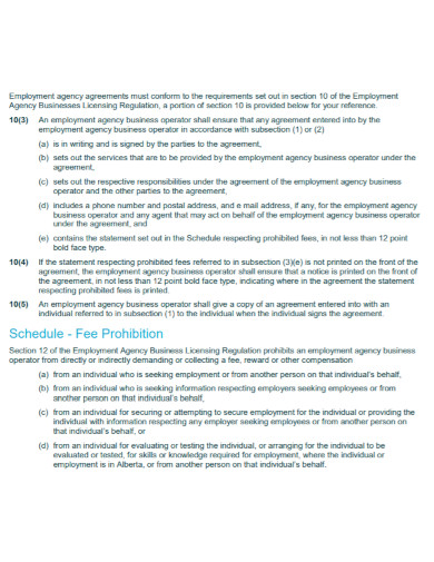 Employment Agency Agreement - 3+ Examples, Format, Pdf | Examples