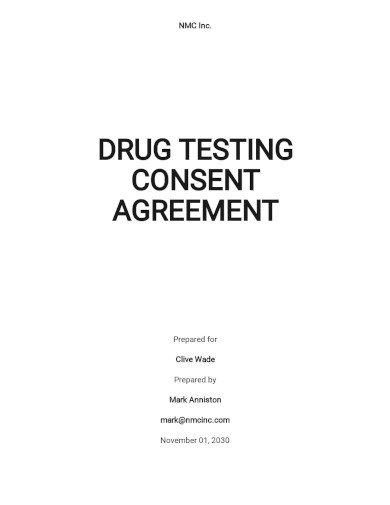 Drug Testing Consent Agreement - 5+ Examples, Format, Pdf | Examples