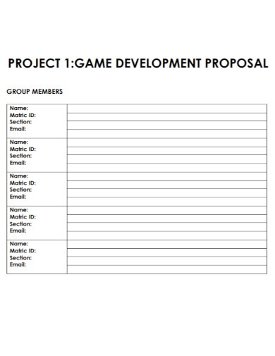 10+ Game Development Proposal Examples [ Project, Simulation, Adventure ...