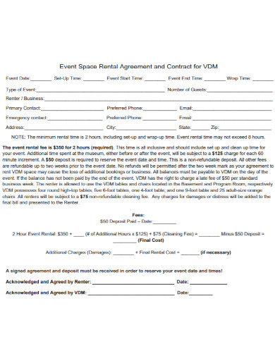 Event Contract Agreement - 10+ Examples, Format, Pdf | Examples