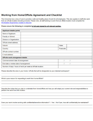 Home-Based Work Agreement - 4+ Examples, Format, Pdf | Examples