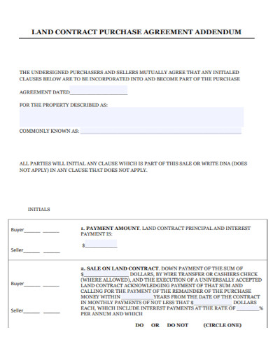 Land Contract Agreement - 4+ Examples, Format, Pdf