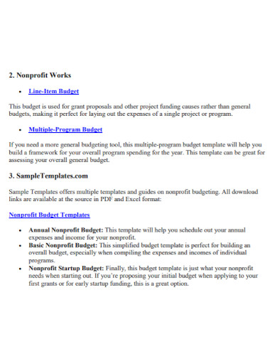 Nonprofit Program Budget - 4+ Examples, How to Create, MS Word, Google ...