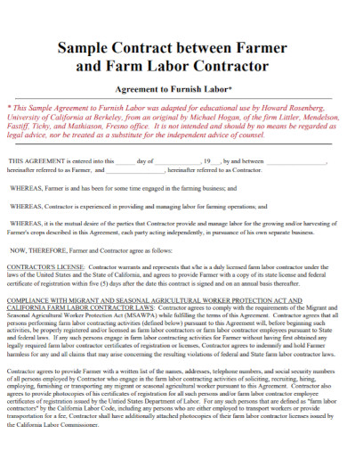 Contract Farming Agreement - 8+ Examples, Format, Pdf | Examples