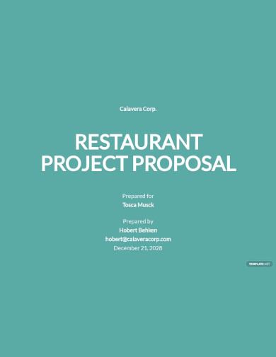 10+ Restaurant Project Proposal Examples [ Cafe, Hotel, Food ] | Examples