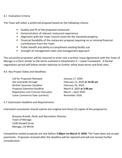 10+ Restaurant Project Proposal Examples [ Cafe, Hotel, Food ] | Examples