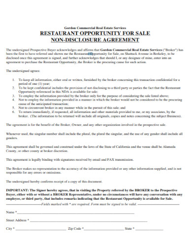 5+ Restaurant Sales Agreement Examples in MS Word | Google Docs | Pages ...