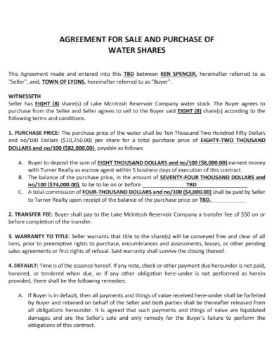 10+ Sale of Shares Agreement Examples [ Stocks, Company, Equity ...