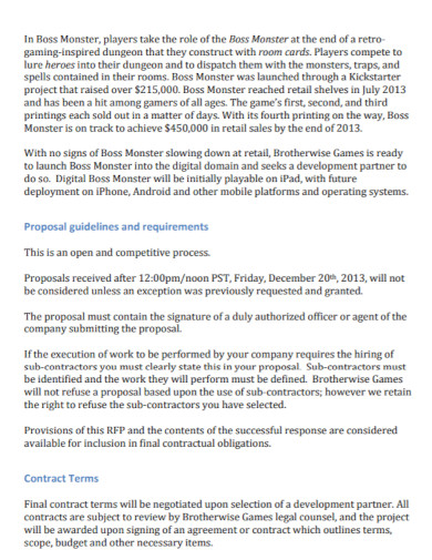 10+ Game Development Proposal Examples [ Project, Simulation, Adventure ...