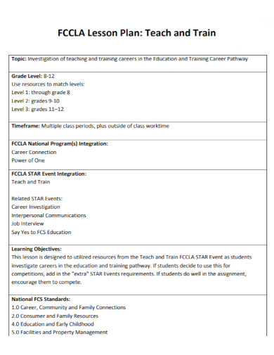 Trainer Lesson Plan - 5+ Examples, Format, Pdf | Examples