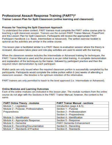 Trainer Lesson Plan - 5+ Examples, Format, Pdf | Examples