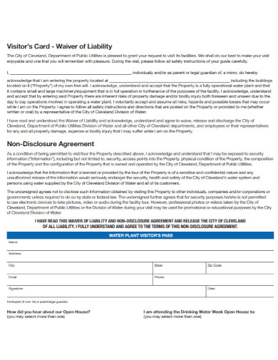 Visitors Non-Disclosure Agreement - 10+ Examples, Format, Pdf | Examples