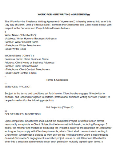 Freelance Writer Agreement - 10+ Examples, Format, Pdf | Examples