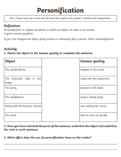 37+ Personification Definition and Examples - PDF, Docs | Examples
