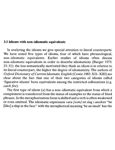 Idiom - 100+ Examples, Format, Pdf