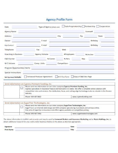 10+ Agency Profile Examples [ Insurance, Property, Sales ] | Examples