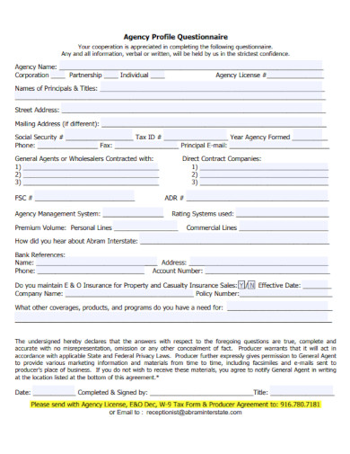 10+ Agency Profile Examples [ Insurance, Property, Sales ] | Examples