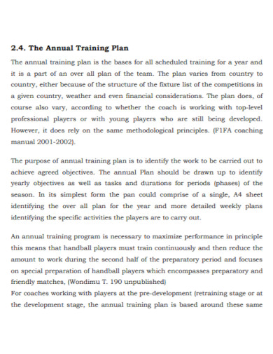 10+ Annual Training Plan Examples [ Company, Business, Employee ...
