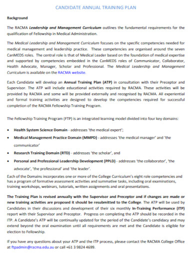 10+ Annual Training Plan Examples [ Company, Business, Employee ...