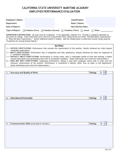 Employee Performance Evaluation Report - 6+ Examples, Format, Pdf