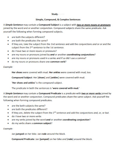 Complex Sentences - 100+ Examples, Format, Pdf | Examples